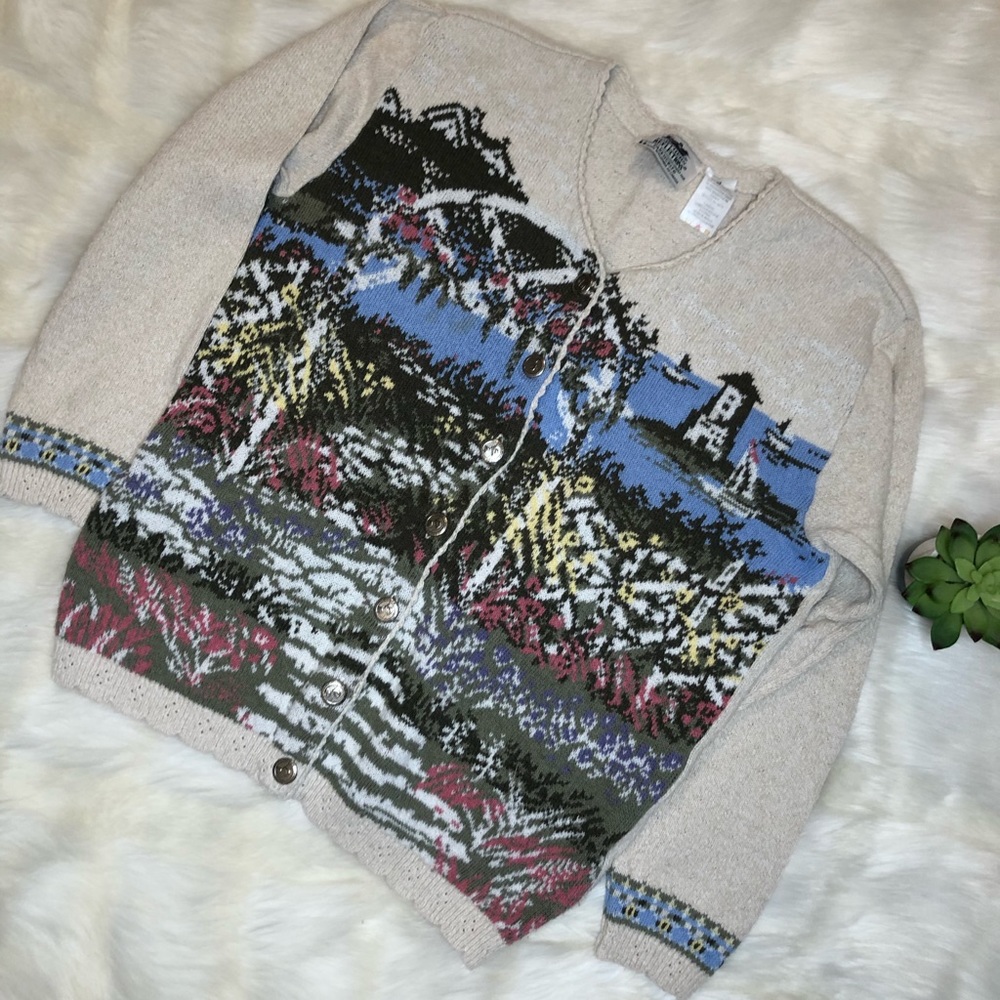 Northern Reflections | Vintage Wool Cardigan Med - Gem
